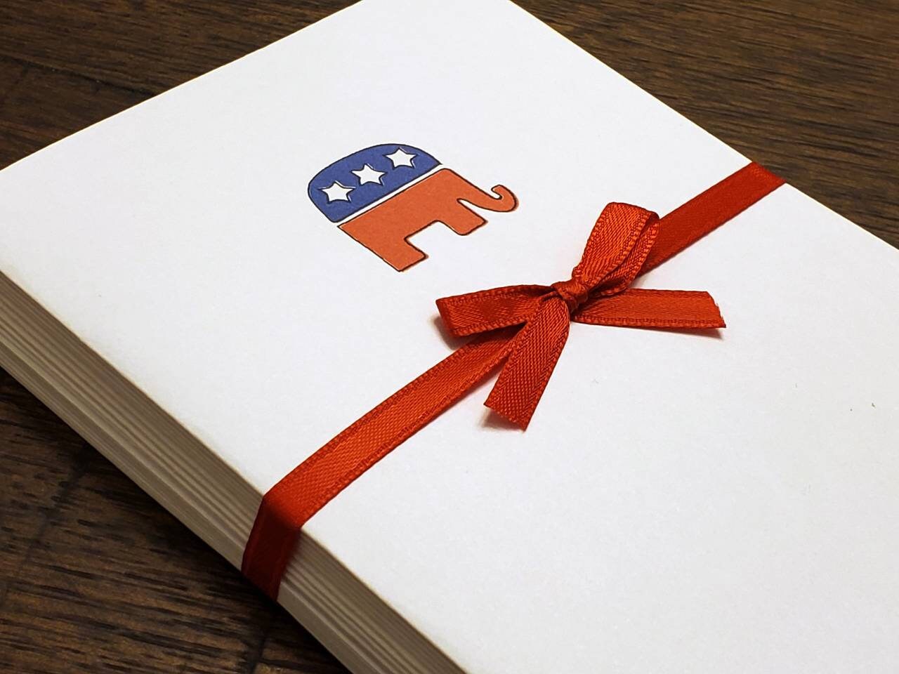 Republican Party Elephant Cards - Set of 10 / Political Cards, American ...