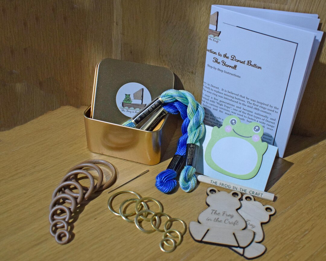 Yarrell Dorset Button Making Kit in a Tin - Choose From 11 Pearl Cotton ...