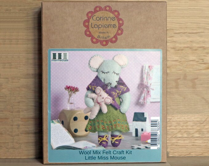 Felt Craft Kit Little Miss Mouse Embroidered Corinne Lapierre | Hand ...
