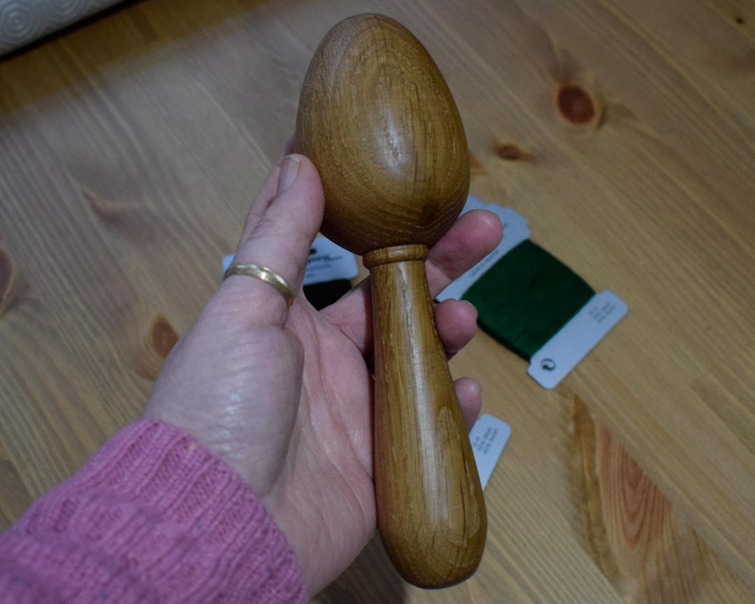 Darning Egg With Handle Handmade Hand Turned Recycled Hardwood | Oak ...
