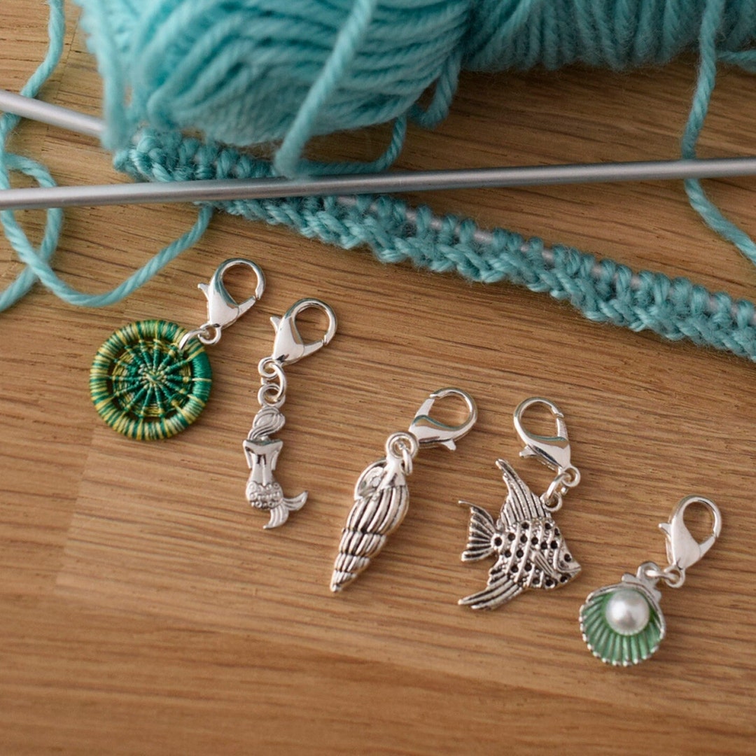 Set of 5 Mermaid and Sealife Themed Charms and Customisable Dorset ...