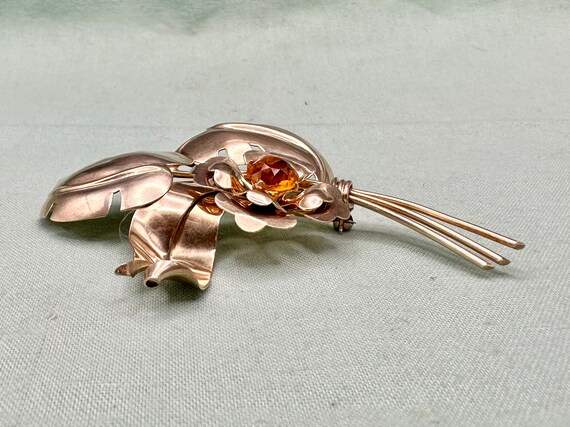 Harry Iskin Sterling Vermeil 1930s Floral Spray Brooc… - Gem