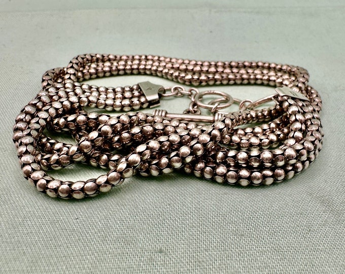 Silpada Popcorn Chain Triple Strand Necklace Toggle 925 Oxidized 3 ...