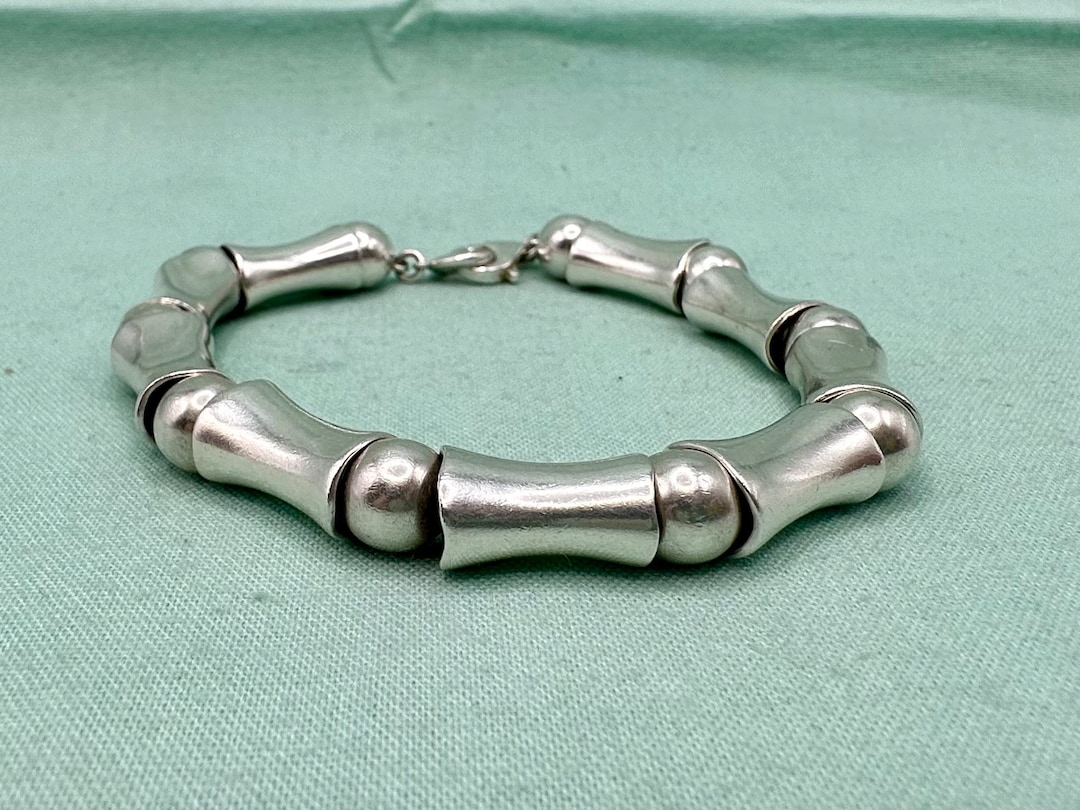 RLM Studio Sterling Silver Tube and Round Bead Bracelet Designer Robert Lee Morris 925 - Etsy