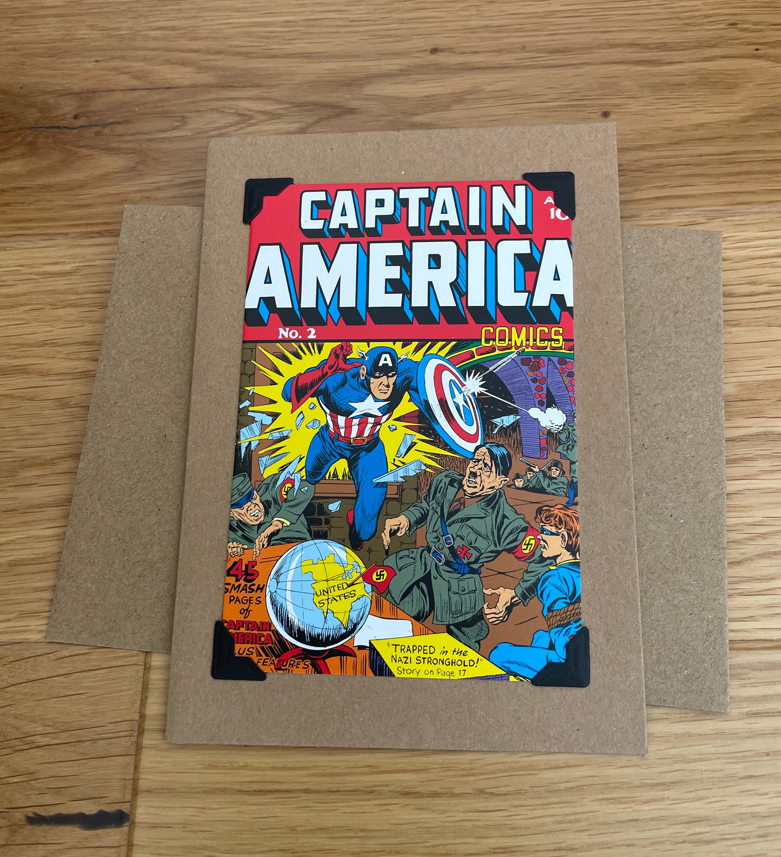 Handmade Birthday Greeting Card Marvel Comics Captain | Etsy
