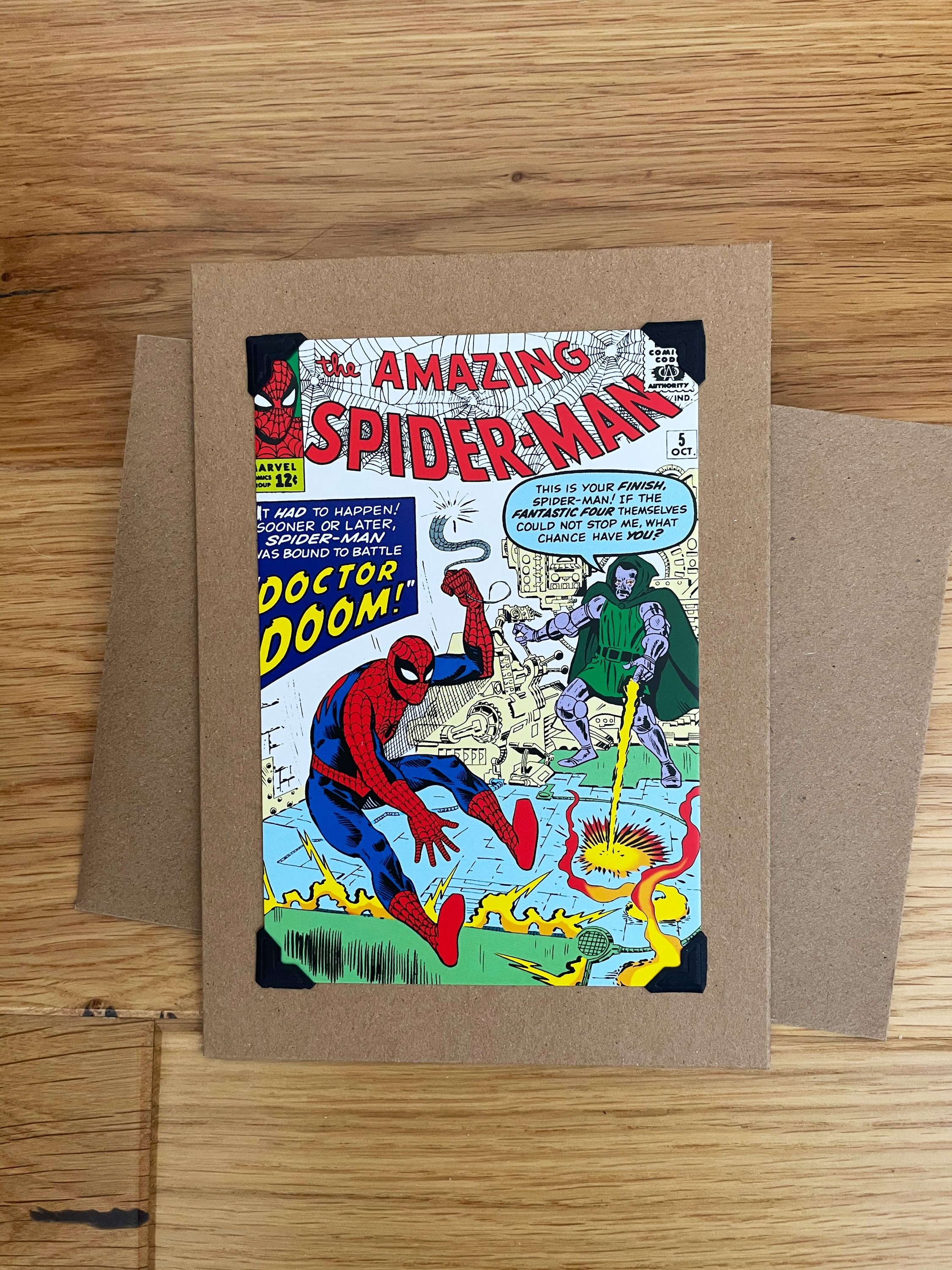 Handmade Birthday Greeting Card Marvel Comics Spider-Man | Etsy