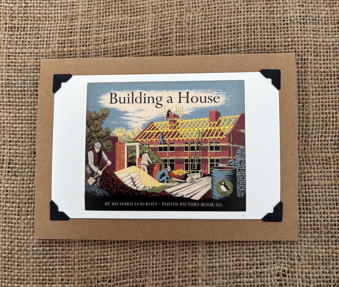 Handmade Birthday - Greeting Card. Building a House Book Cover - Etsy