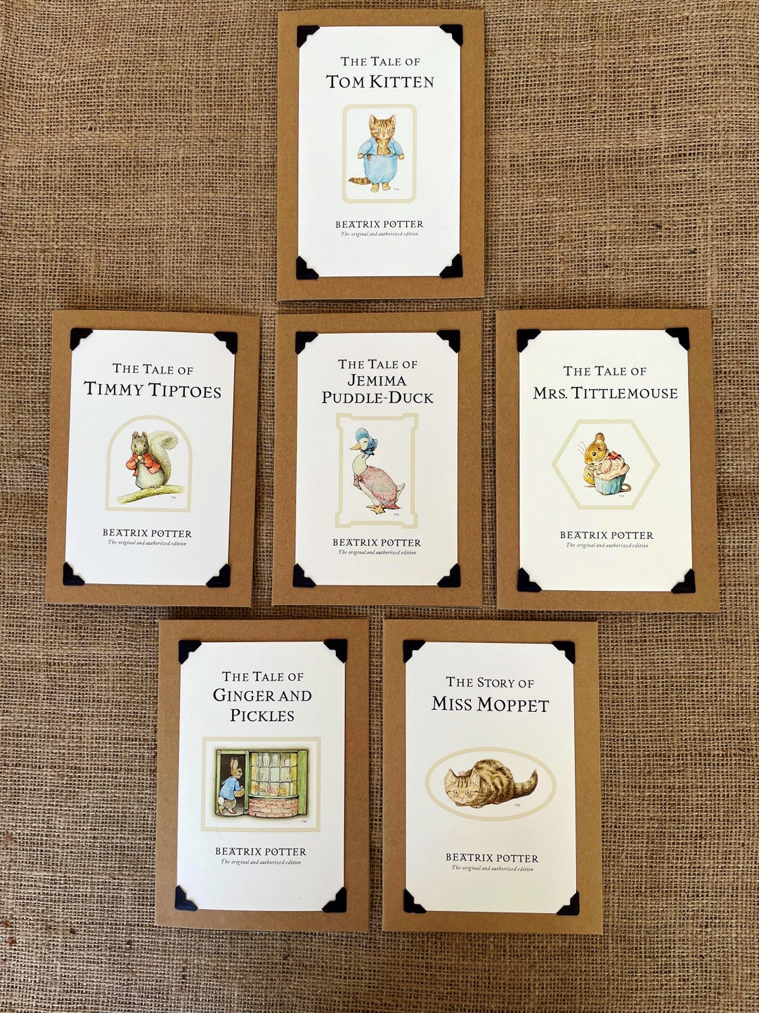 Pack of 6 Handmade Birthday - Greeting Cards - Beatrix Potter Book ...