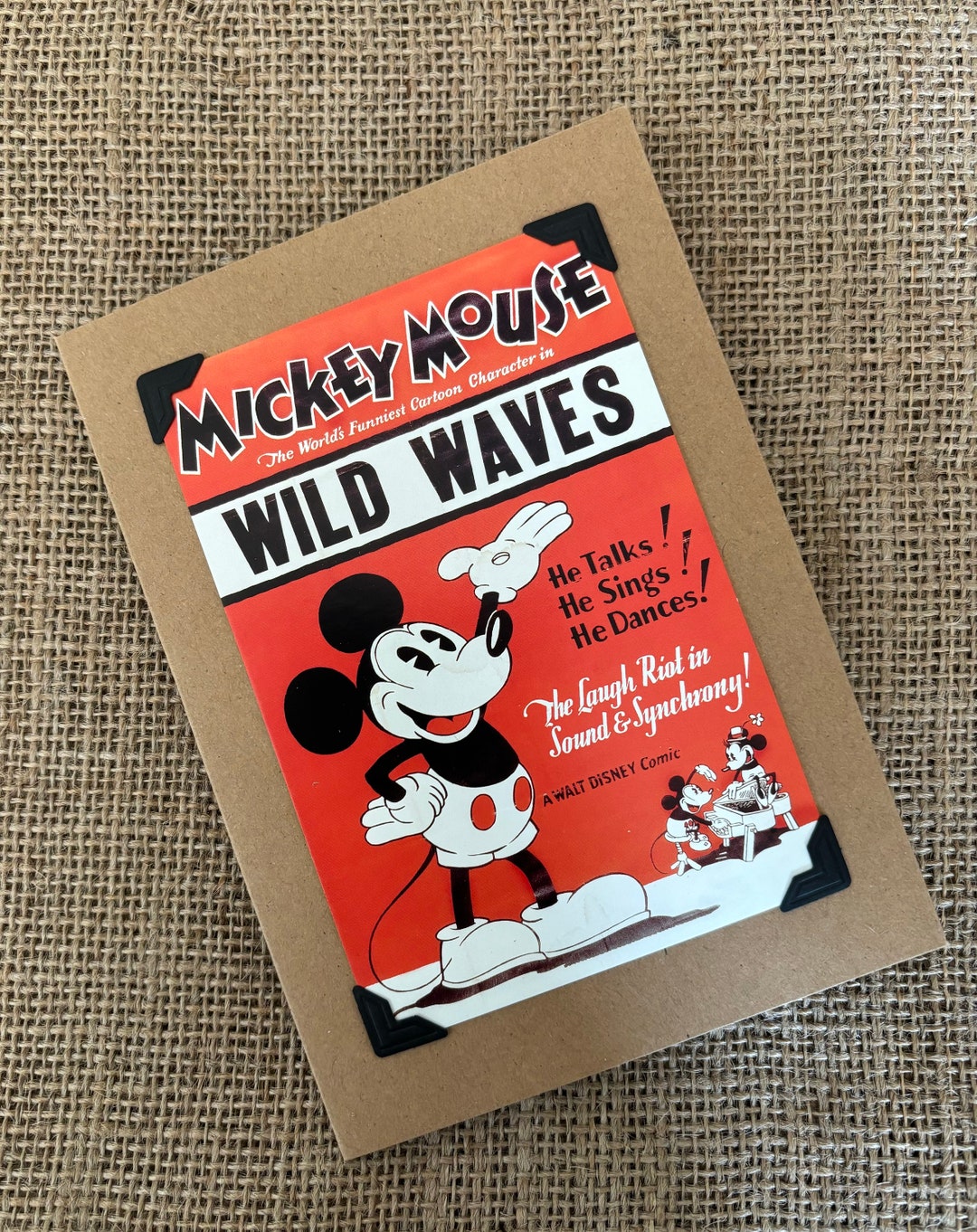 Mickey Mouse Handmade Birthday Greeting Card - Etsy