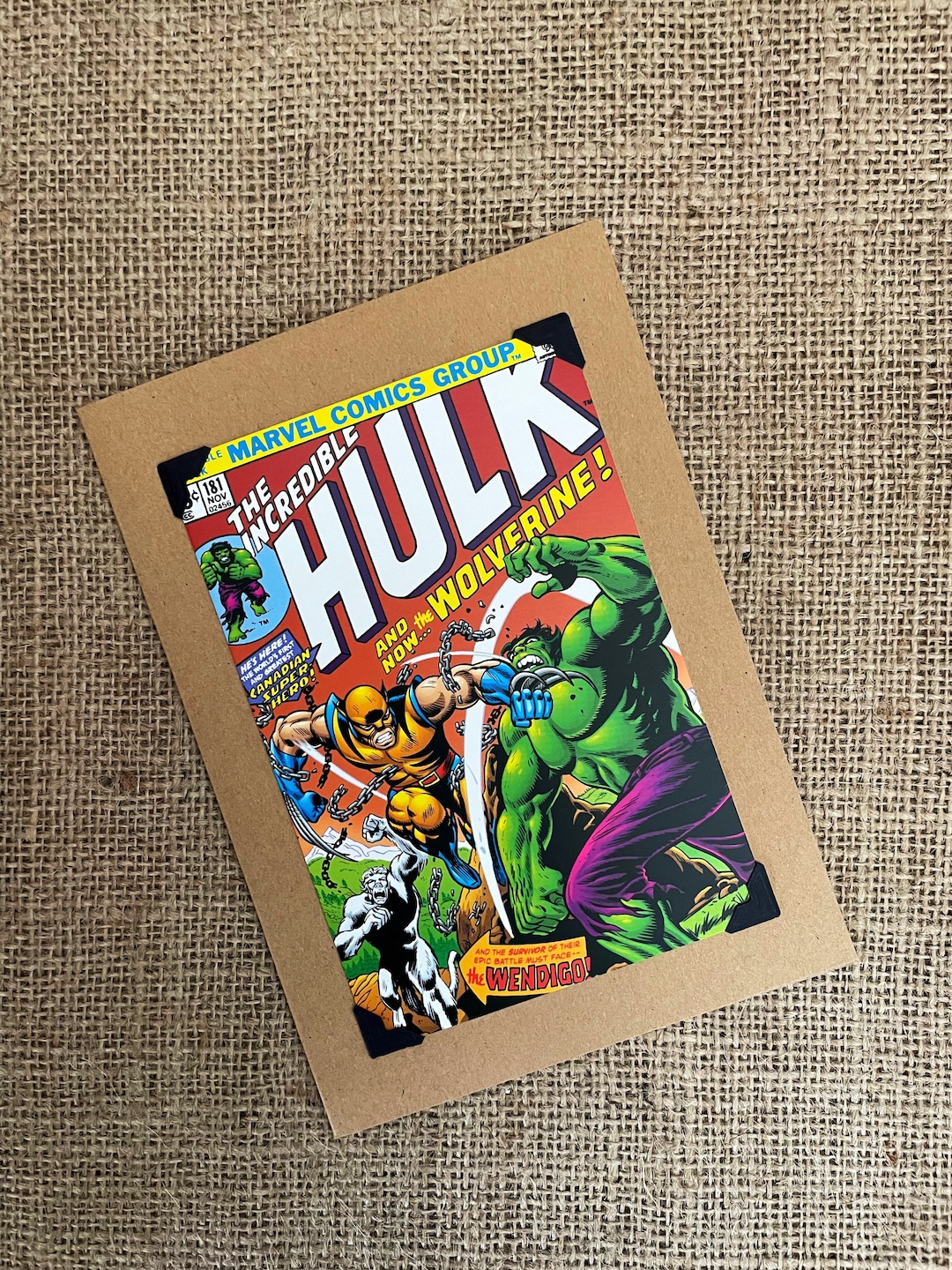Handmade Greeting Card Marvel Comics the Incredible Hulk - Etsy
