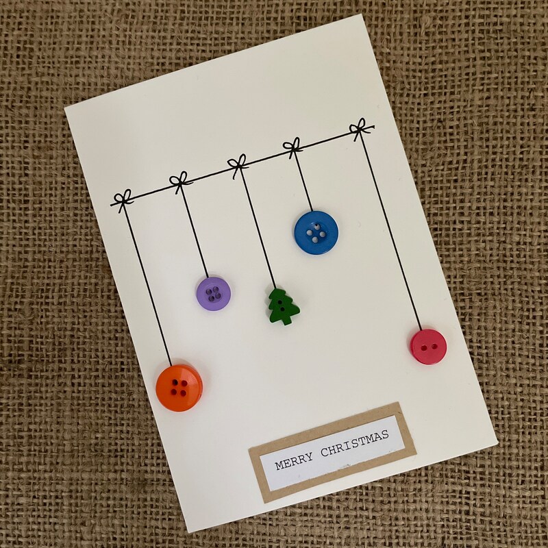 Button Christmas Cards - Etsy UK