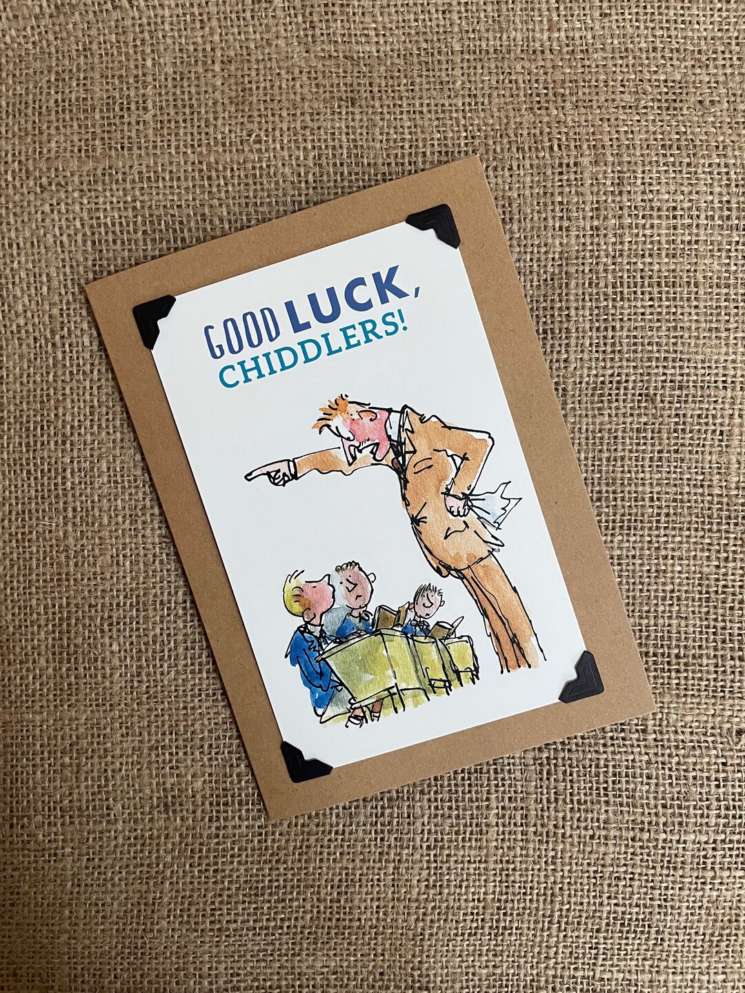 Handmade Good Luck Card Roald Dahl - Etsy