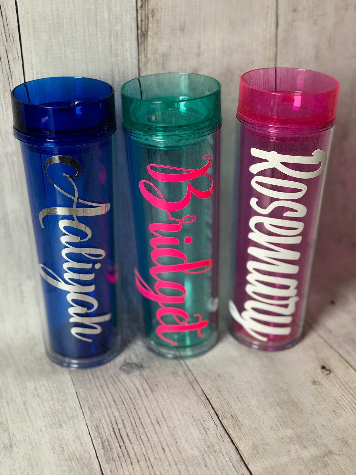 Skinny Acrylic Tumbler Personalized Water Tumbler Water | Etsy