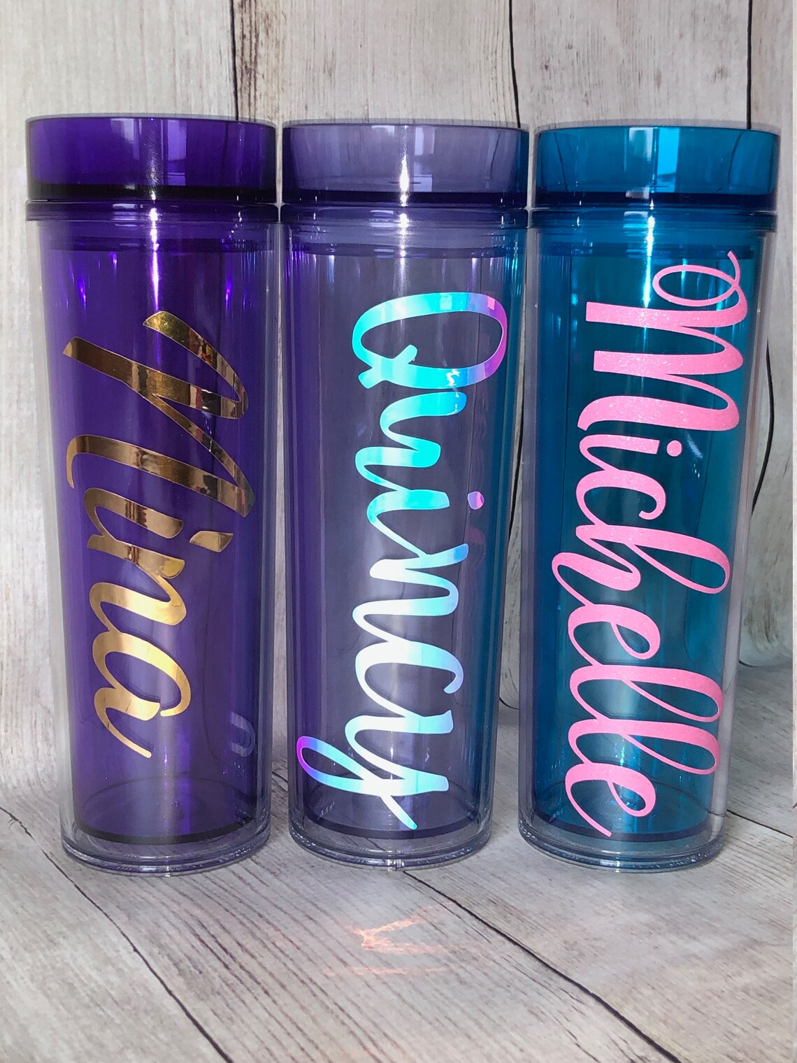 Skinny Acrylic Tumbler Personalized Water Tumbler Water | Etsy