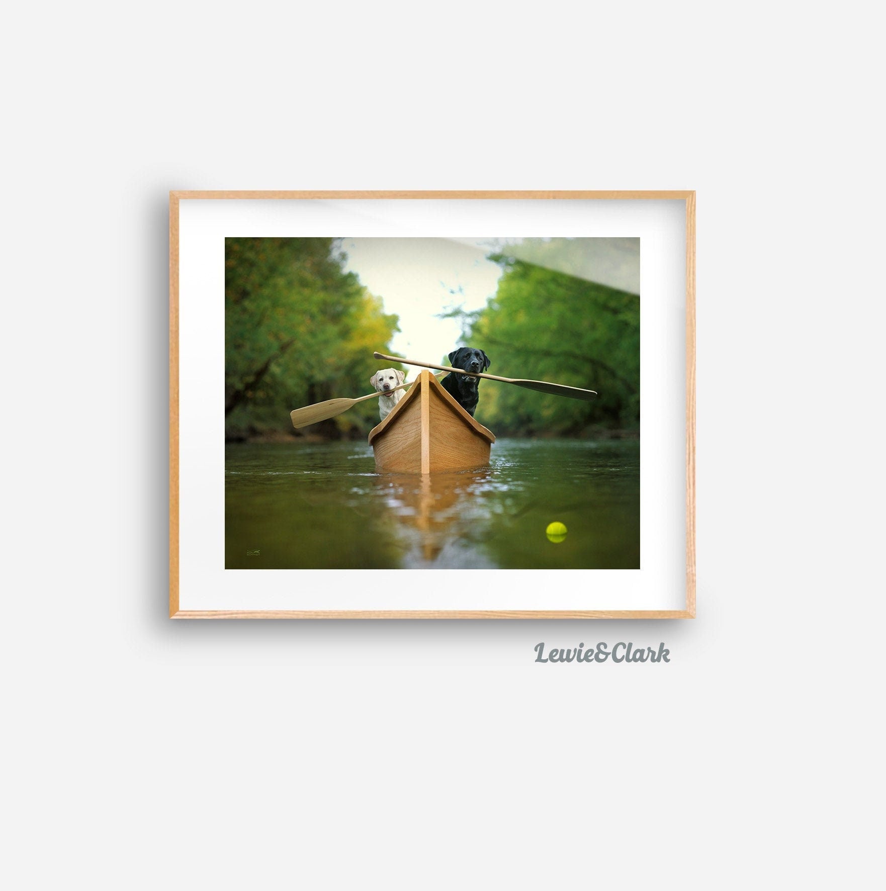Labrador Dog Art Print: Dogs in Canoe, Nautical Lake House Decor - Etsy