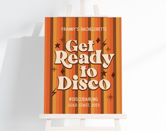 70s CALIFORNIA Retro Bridal Shower Sign | 70s Retro Bachelorette Party ...