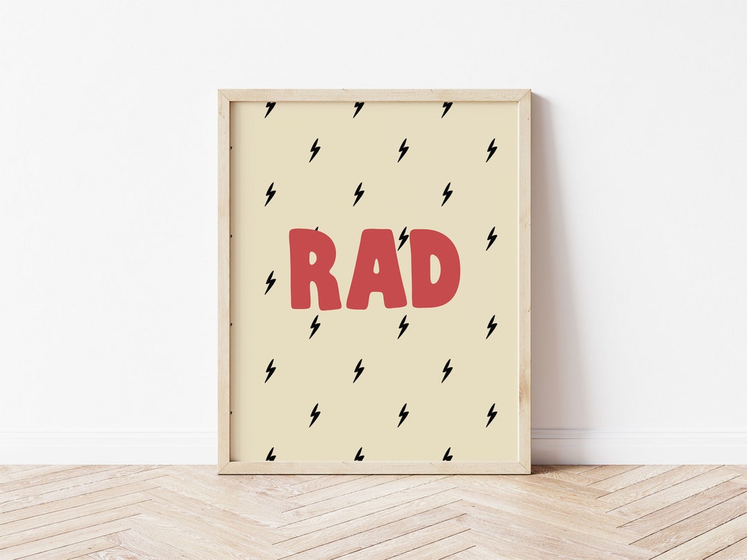 RAD Kids Bedroom Playroom Wall Art | Printable Wall Art | Nursery Wall ...