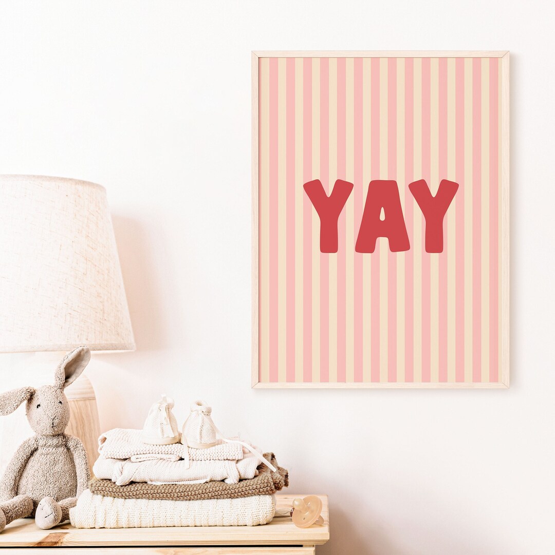 YAY Kids Bedroom Playroom Wall Art | Printable Wall Art | Nursery Wall ...