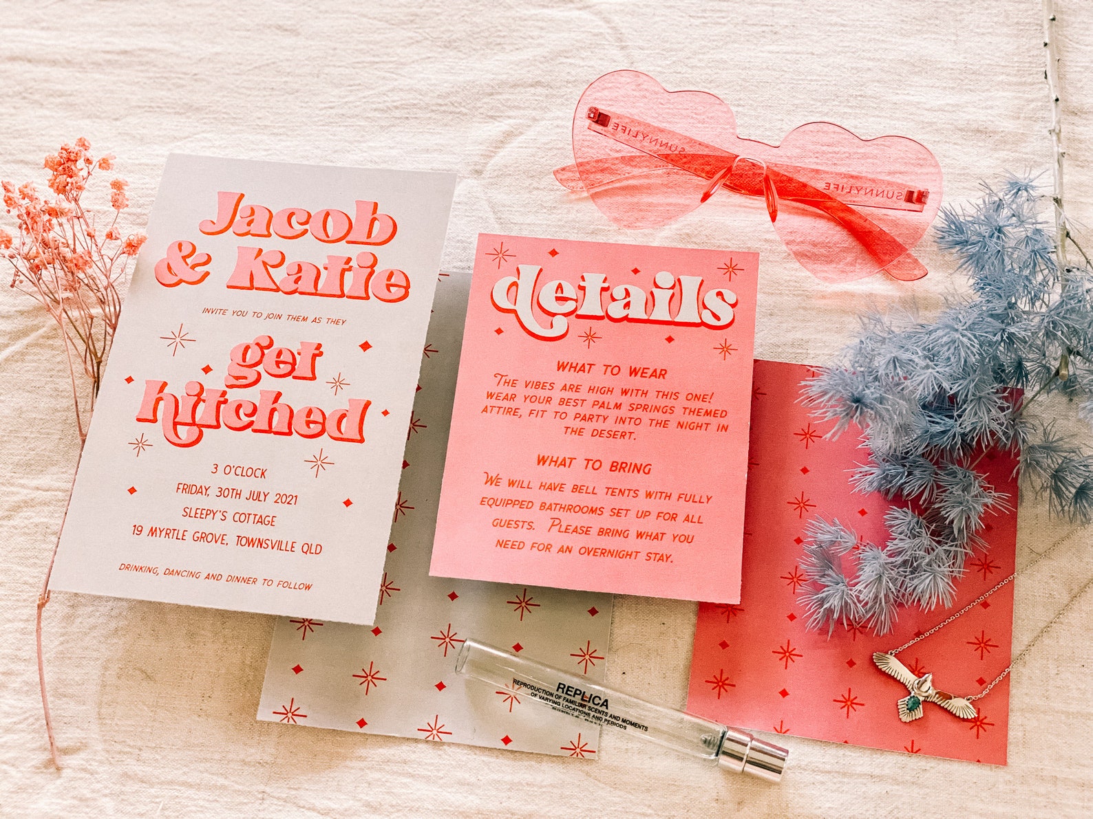 GOOD VIBRATIONS Wedding Invitation Digital Download for | Etsy