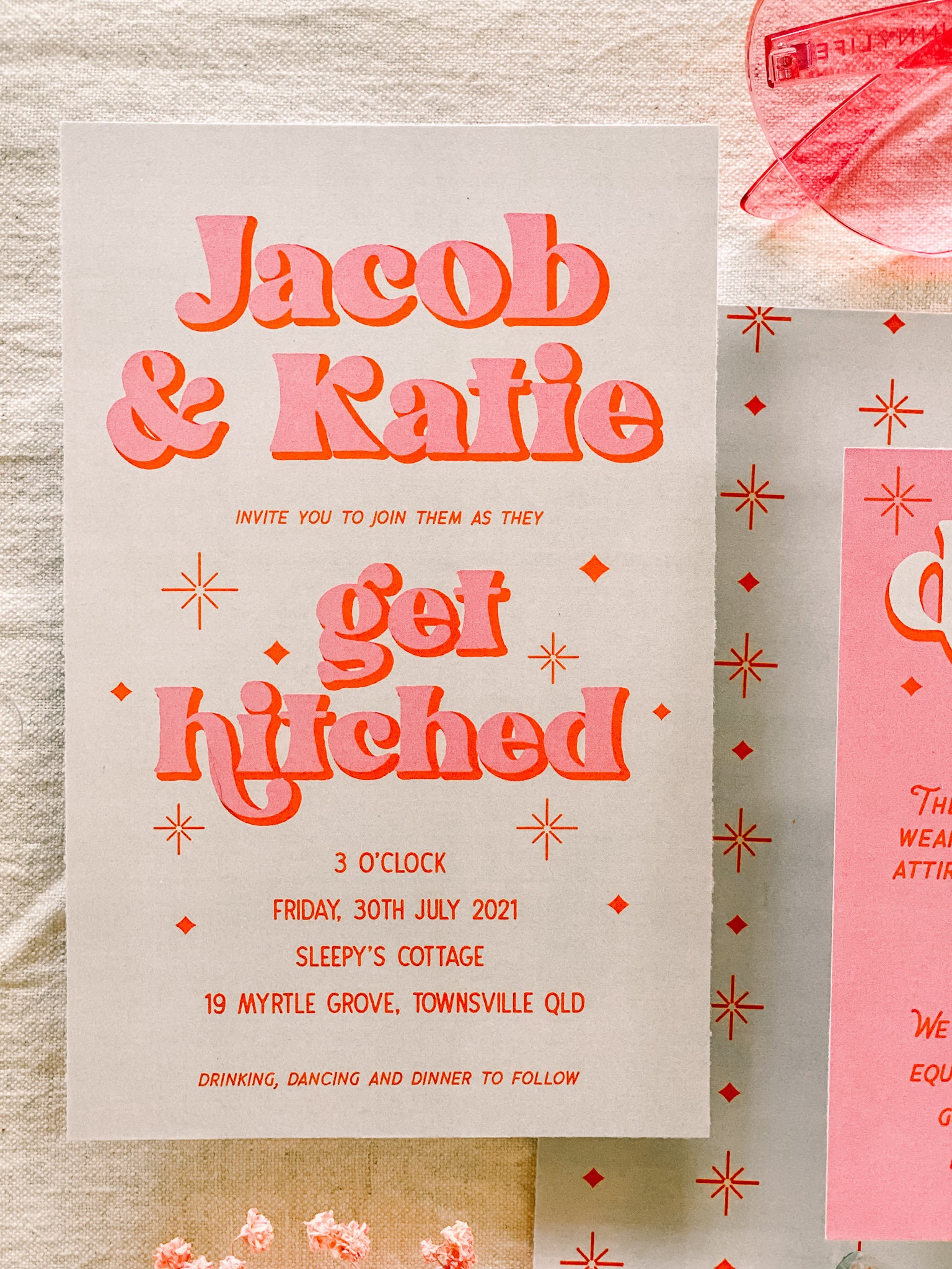 GOOD VIBRATIONS Wedding Invitation Digital Download for | Etsy