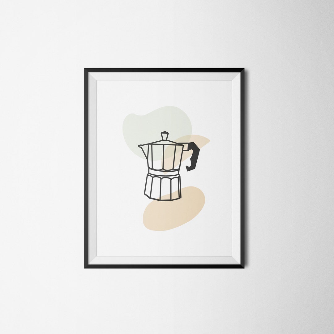 Abstract Modern Moka Printable Neutral Natural Colors, Green, Beige ...