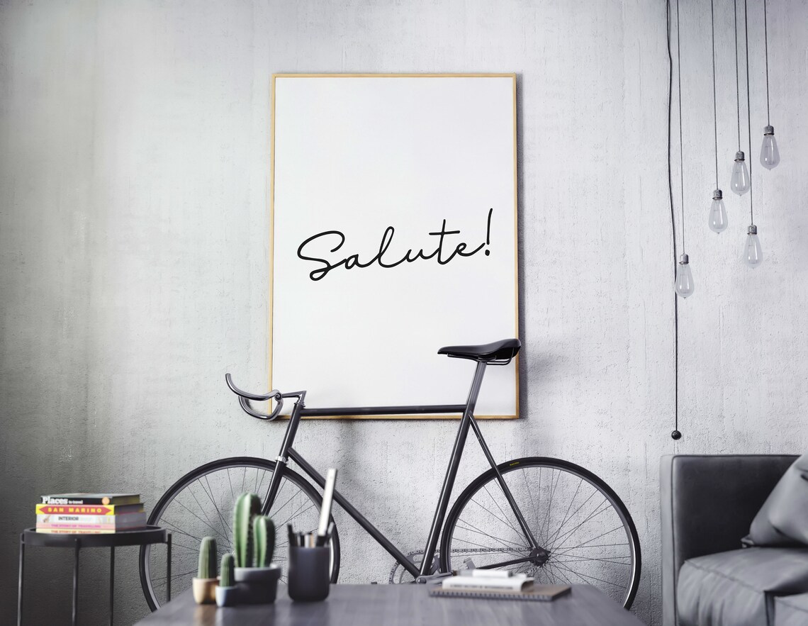 Cheers Salute Modern Italian Printable Art Minimalist - Etsy