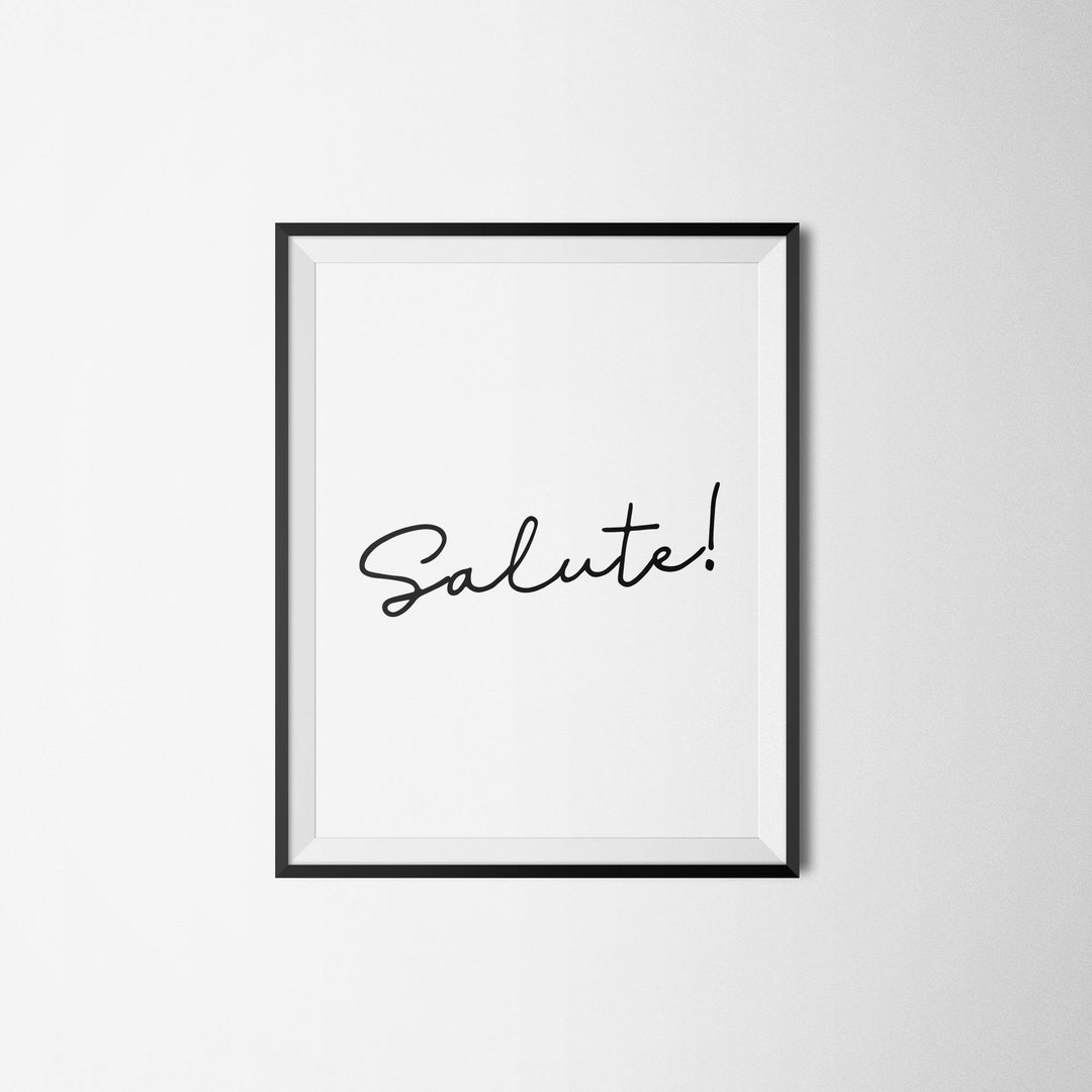 Cheers, Salute, Modern Italian Printable Art, Minimalist Poster, Bar ...