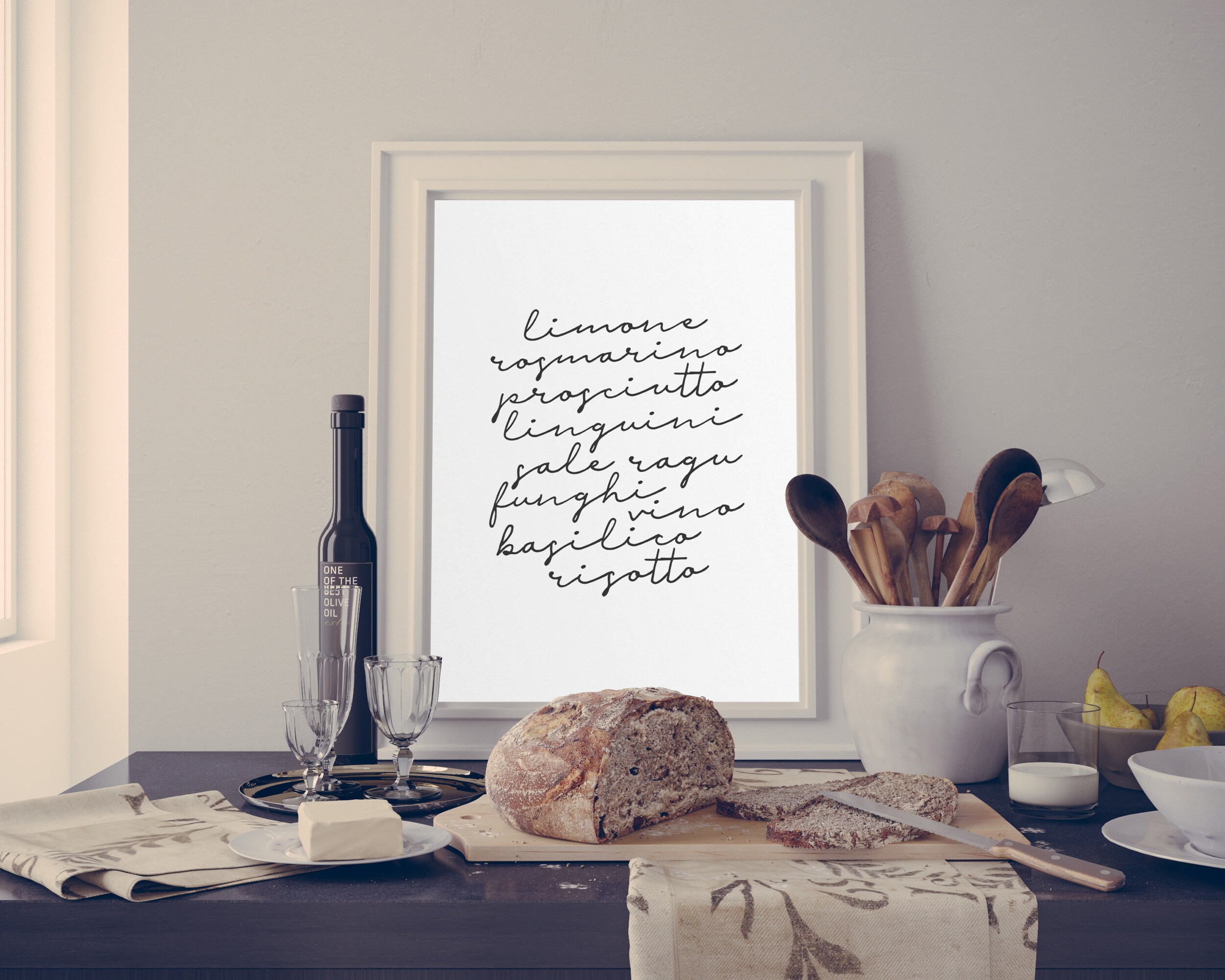 Italian Food Printable Art Italian Language Print Italy - Etsy