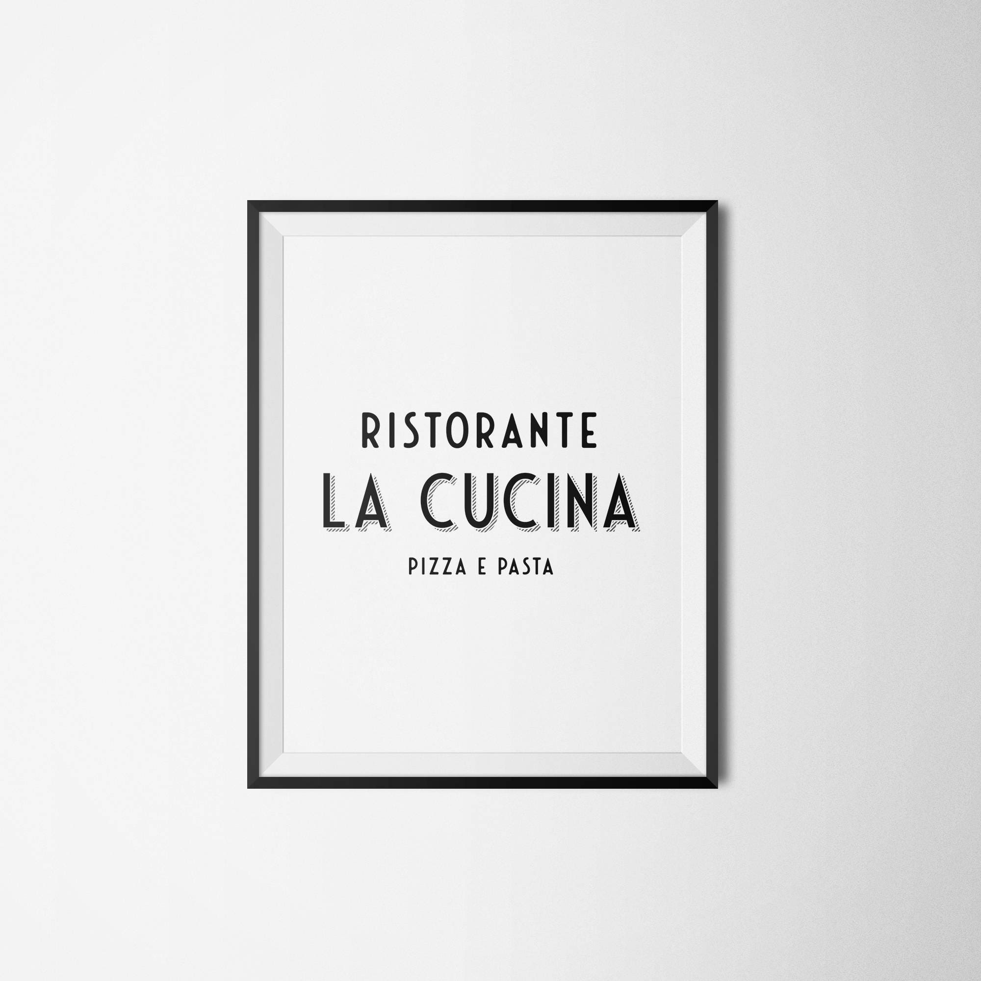 La Cucina Italian Kitchen Art, Printable Poster, Ristorante La Cucina ...