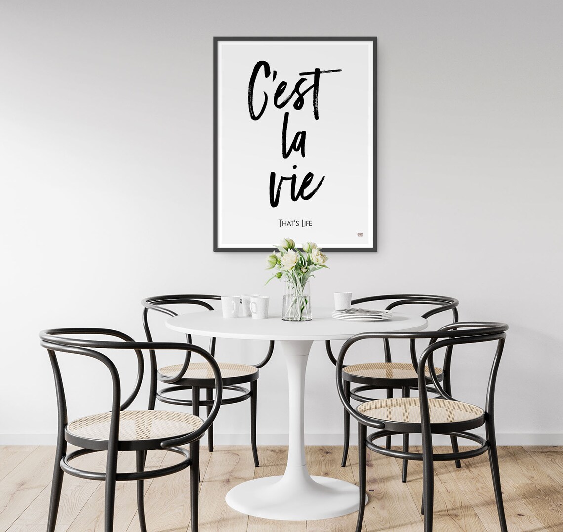 C'est La Vie, French Poster, Printable Art, Gift for Friend - Etsy Canada