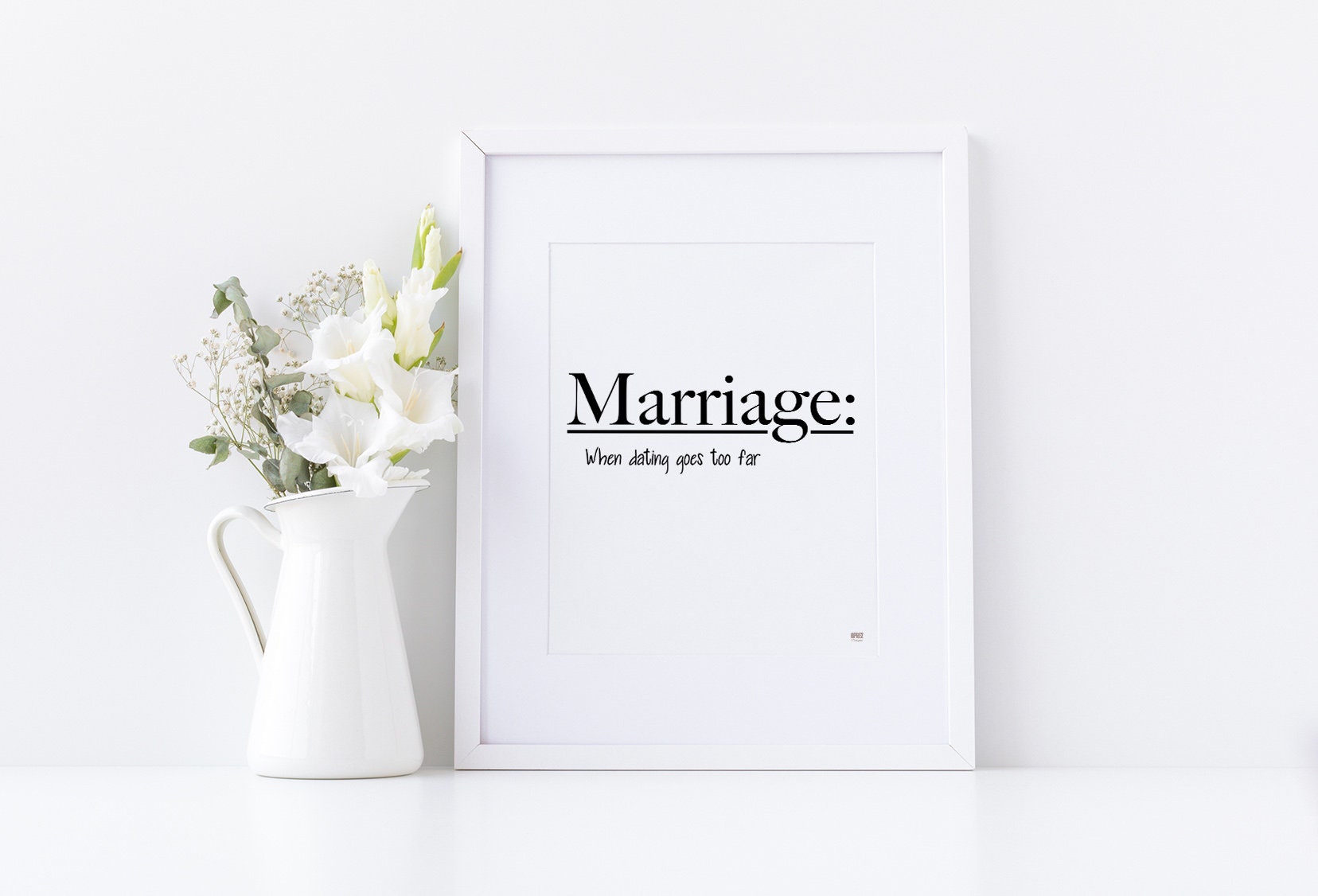 Marriage Signs, Definition Print, Funny Poster, Wedding Gift - Etsy