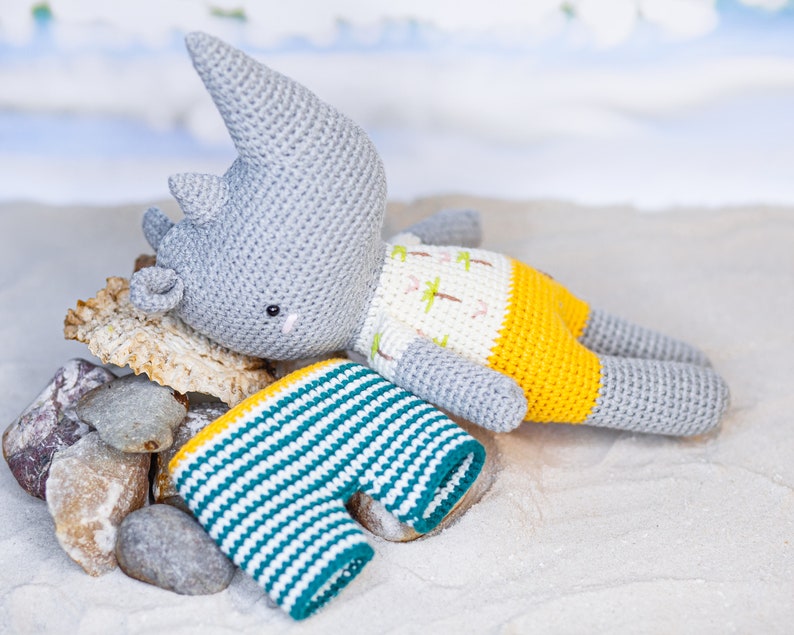 Knitted Rhino Toy for Children Crochet Rhino Toy for | Etsy