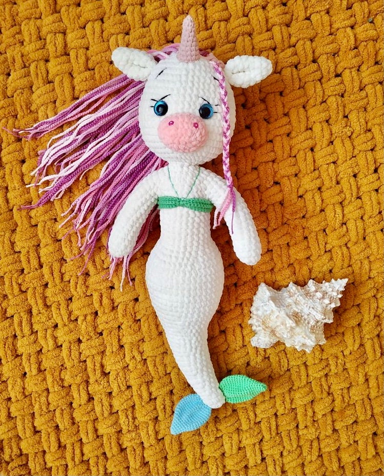Cute Unicorn Mermaid for Children Handmade Toy Unicorn Mermaid - Etsy