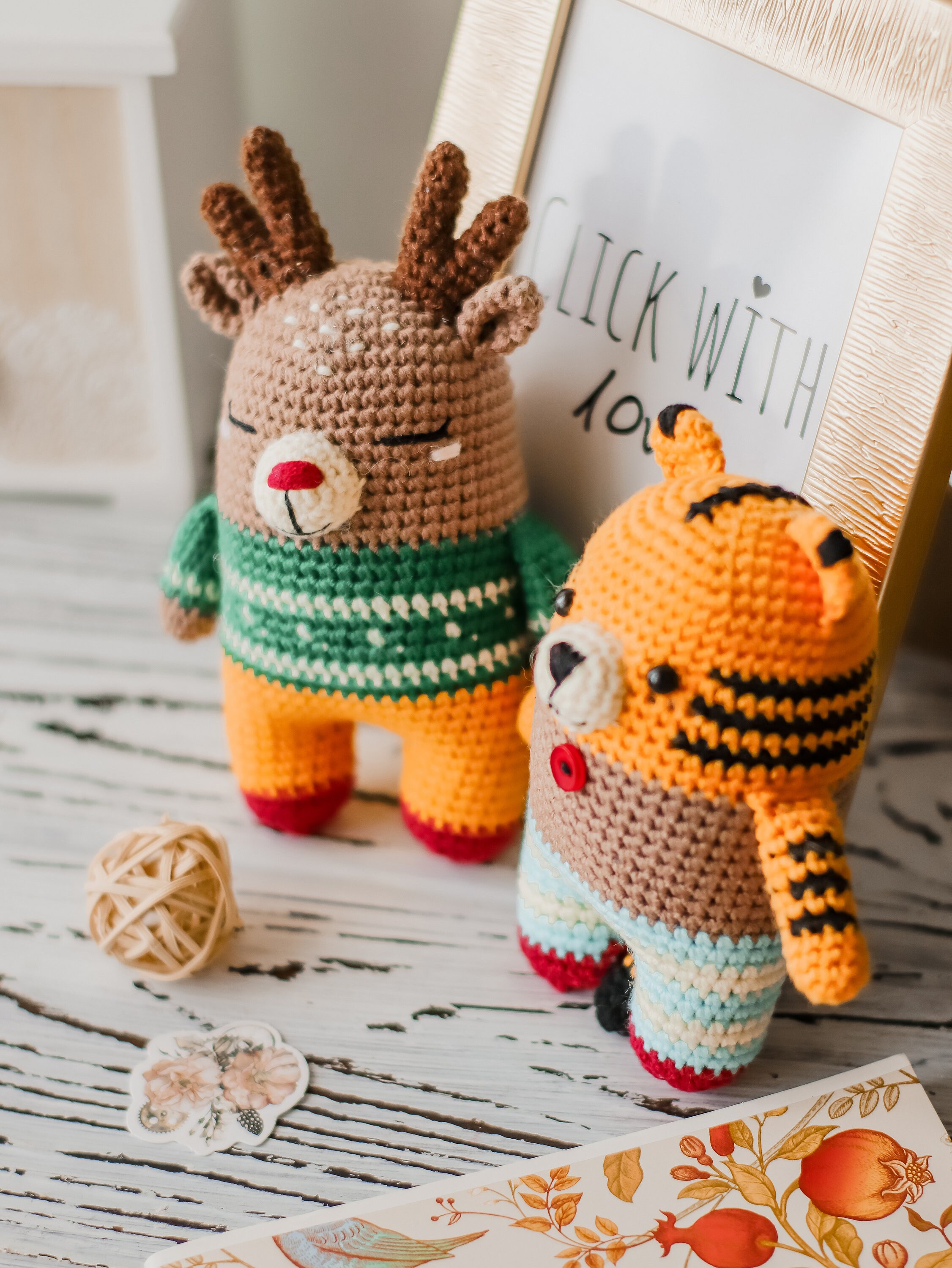 Wild Animals Toys,knitted Toys,tiger Toy,monkey Toys,knitted Toy,knit ...