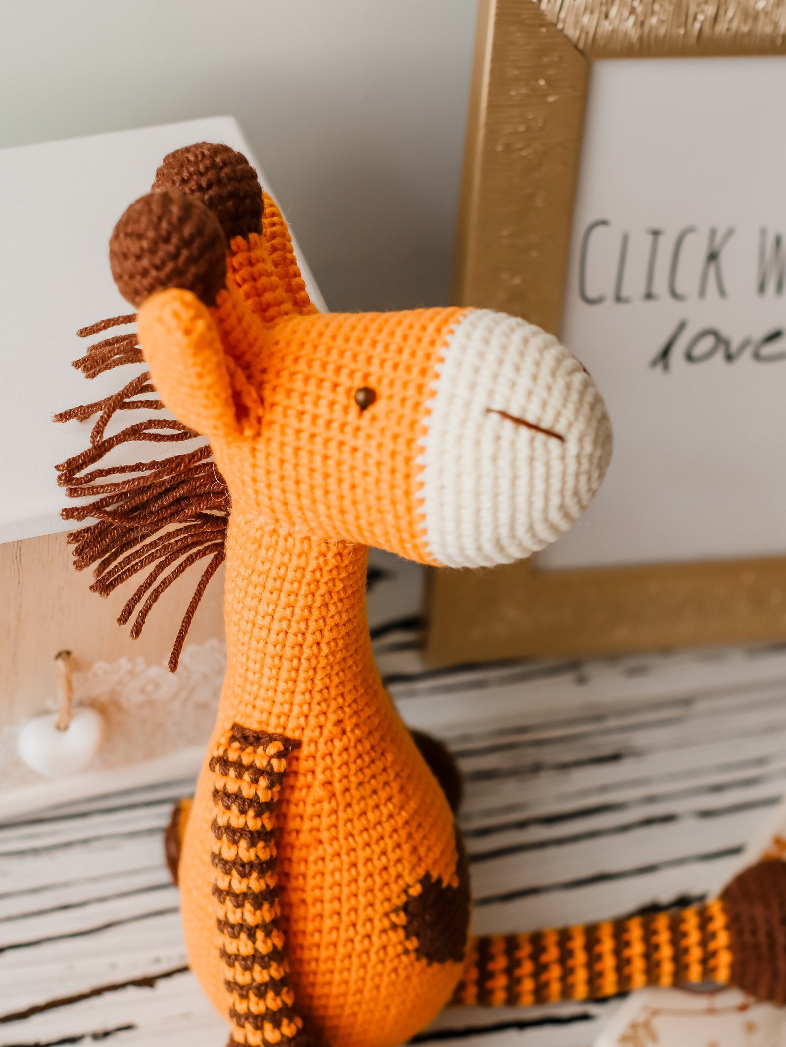 Cute Knitted Giraffe for Children Handmade Toy Giraffe for a Gift ...
