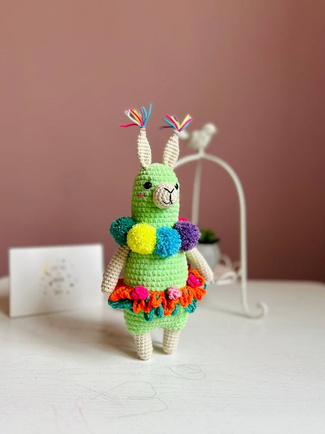 Handmade Crochet Llama Toy Knitted Llama Doll Gift for Kids and Babies ...