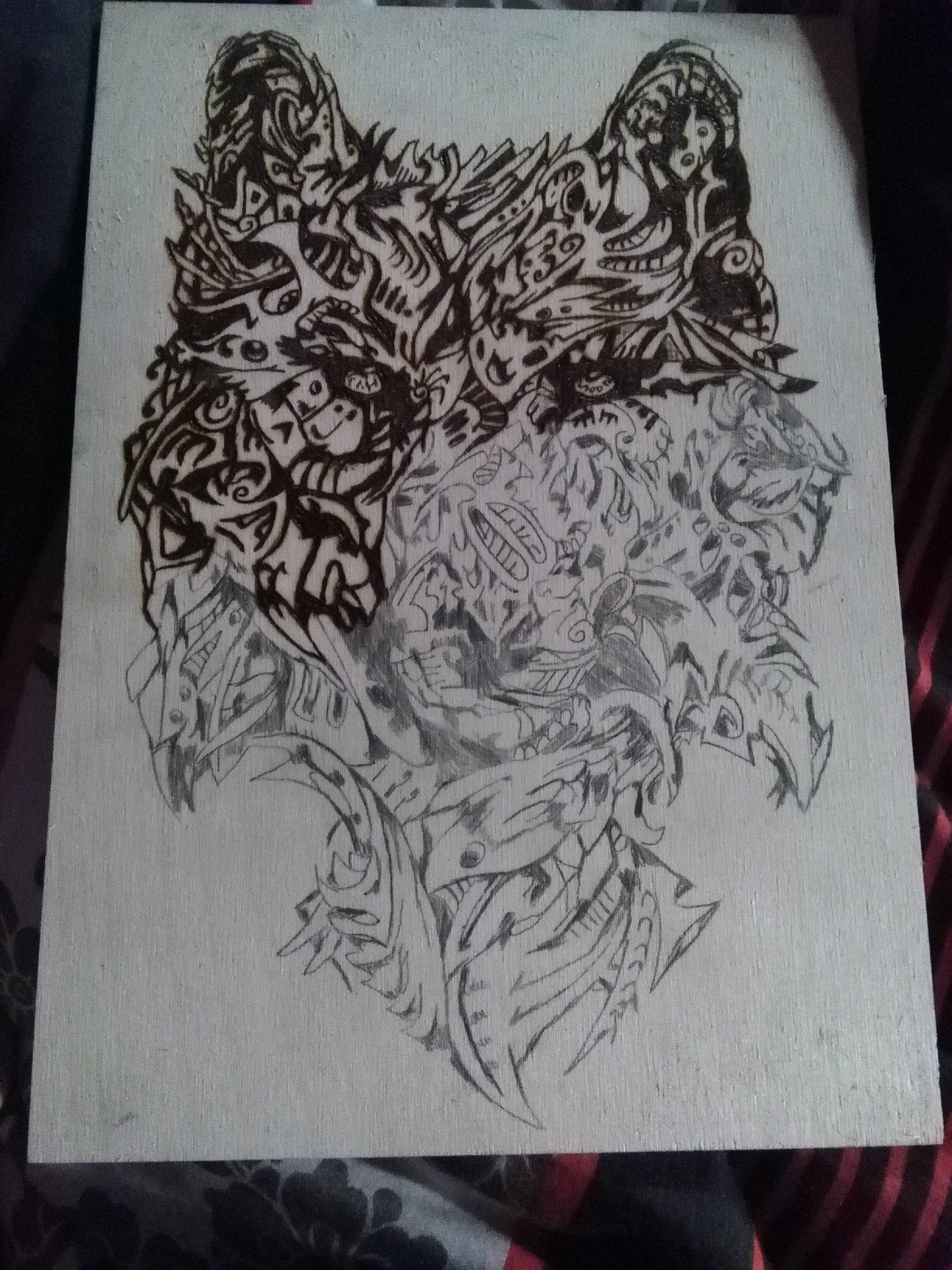 Hand-burned Wolf. Wood Burning, Pyrography - Etsy