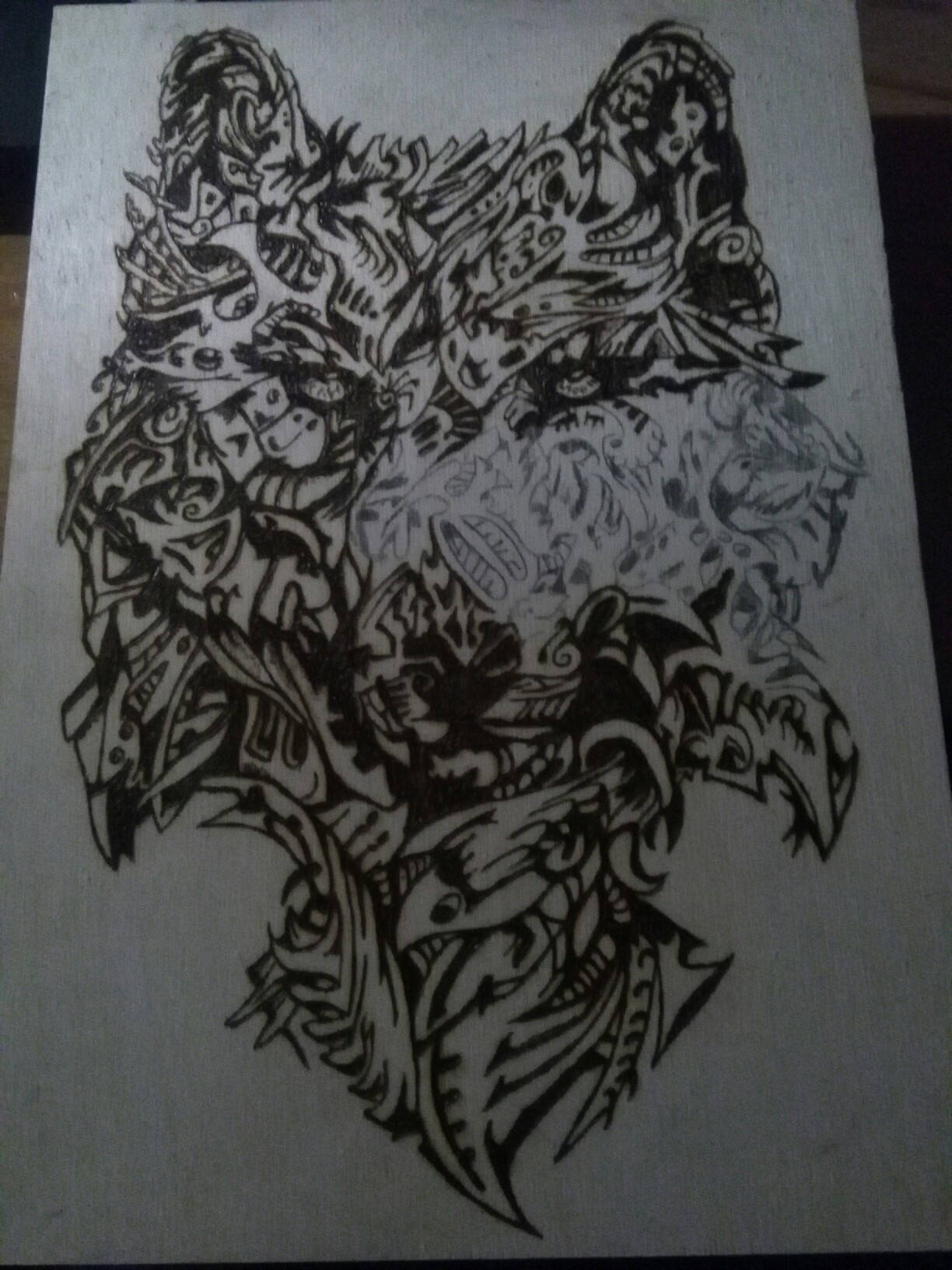 Hand-burned Wolf. Wood Burning, Pyrography - Etsy