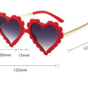 Kids Heart-shaped Sunglasses/ Toddles Sunglasses/ Flower Girls Costume ...