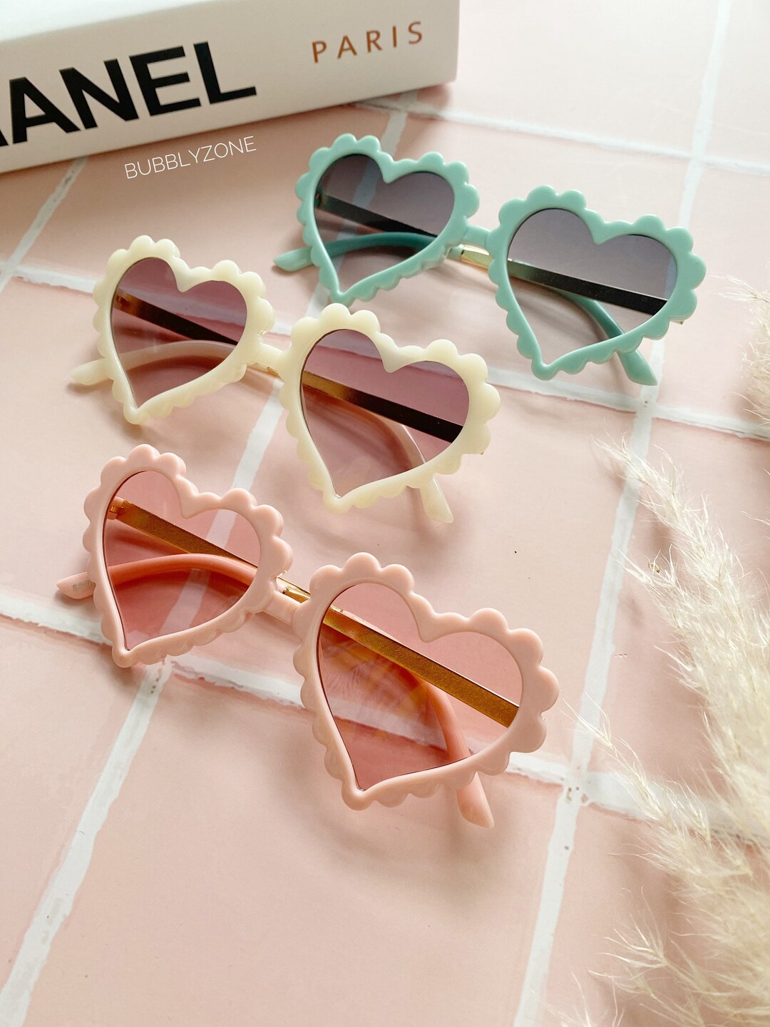 Kids Heart-shaped Sunglasses/ Toddles Sunglasses/ Flower Girls Costume ...