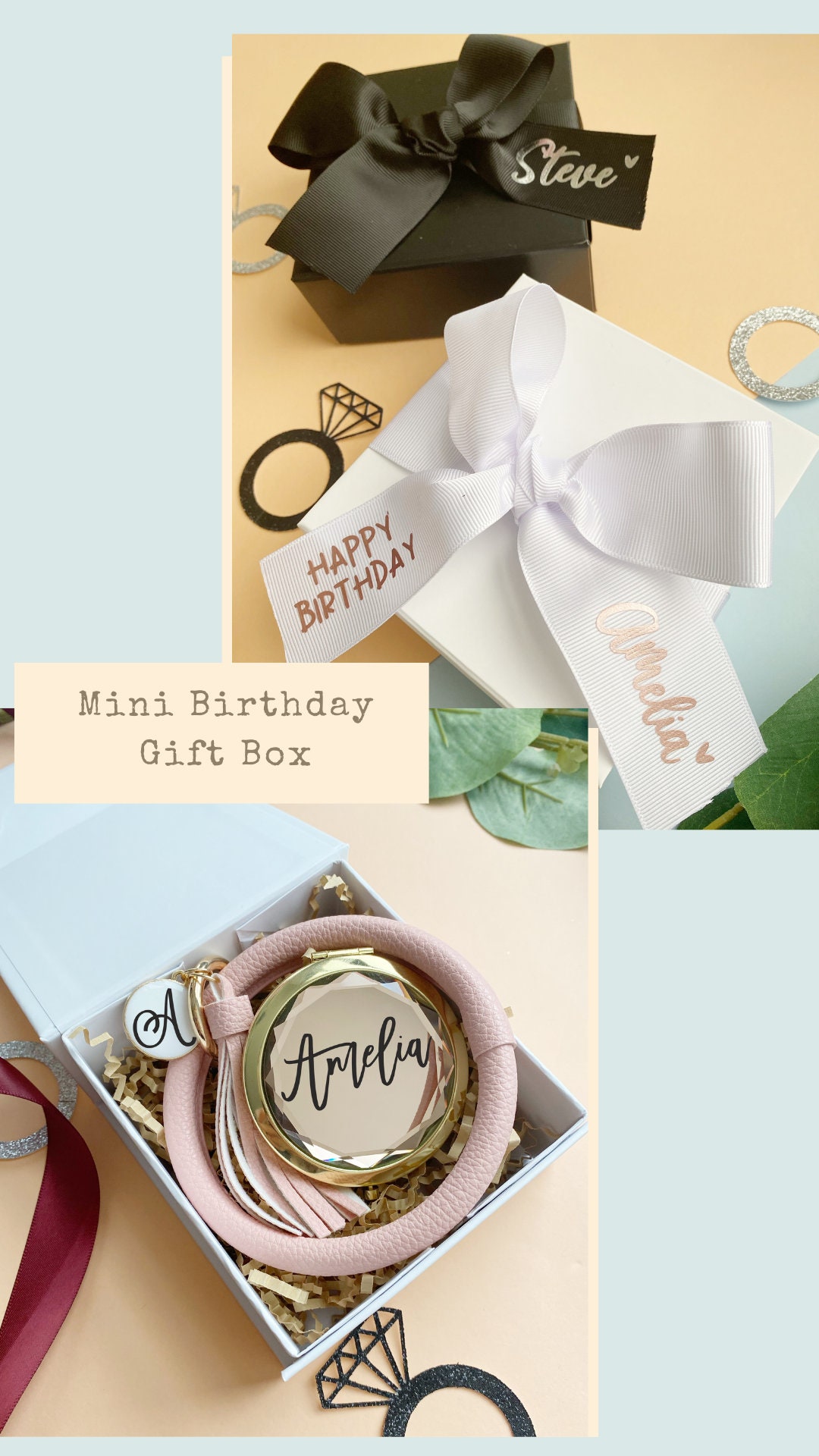 Personalised Mini Filled Birthday Gift Box With Ribbon/ Gifts - Etsy ...