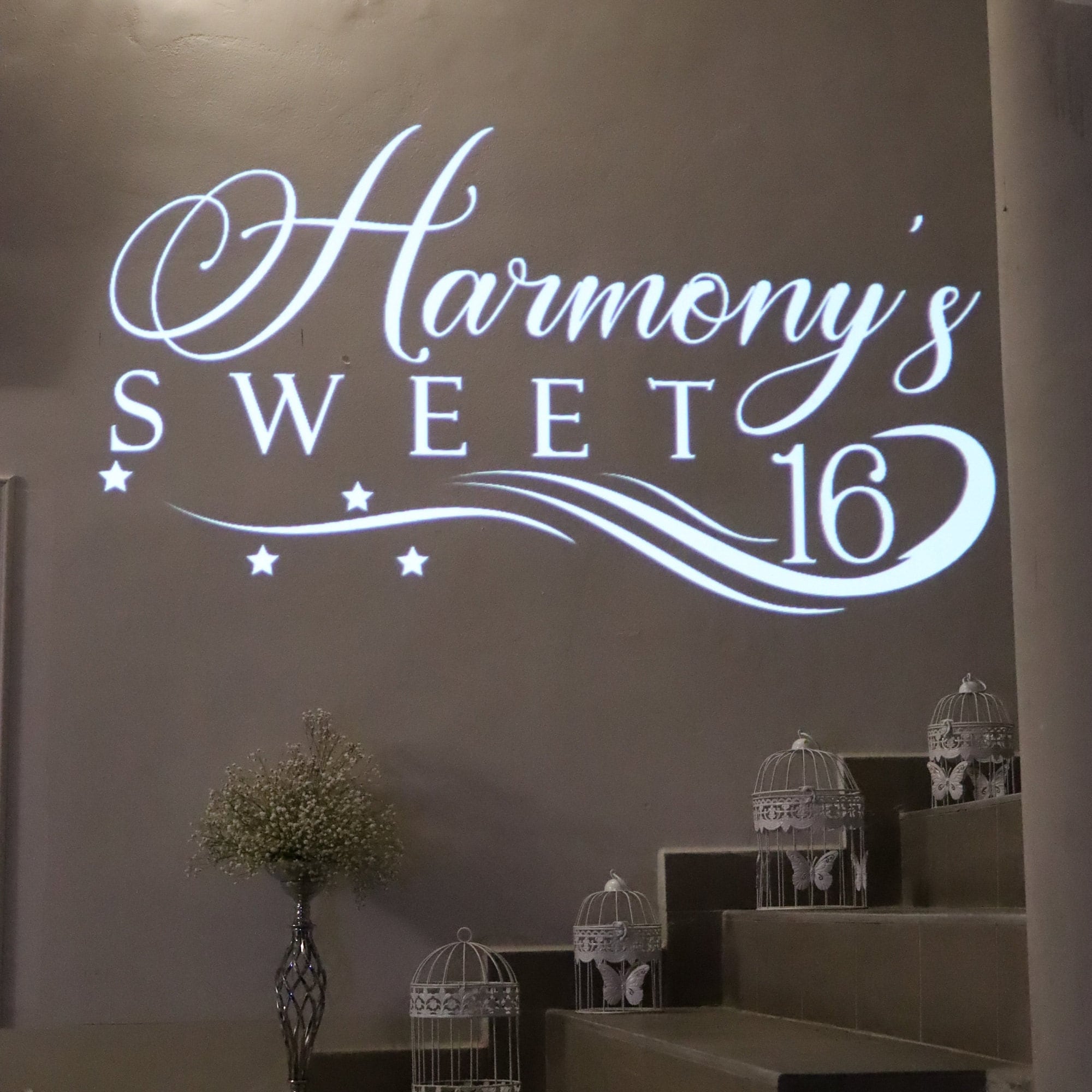 Custom Quinceañera/sweet Sixteen Gobo Design: Animated LED Projector ...