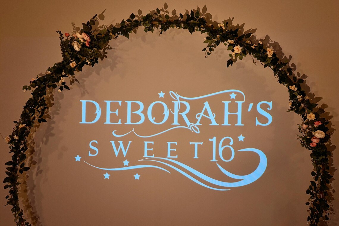 Custom Quinceañera/sweet Sixteen Gobo Design: Animated LED Projector ...