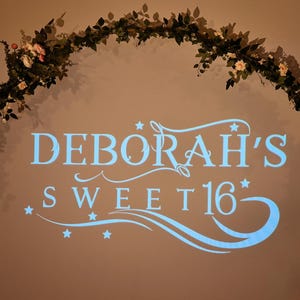Custom Quinceañera/sweet Sixteen Gobo Design: Animated LED Projector ...