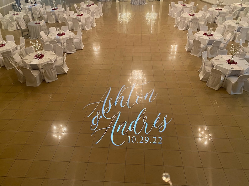 Custom Wedding Monogram Gobo Design: Personalized Light Projection ...