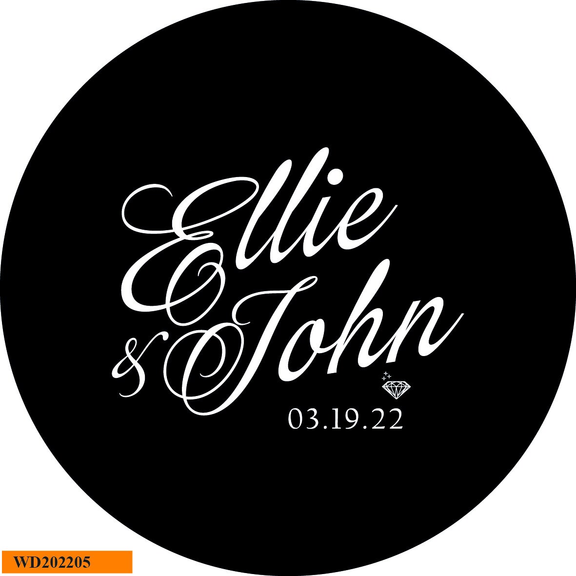 Custom Wedding Monogram Gobo Design: Personalized Light Projection ...