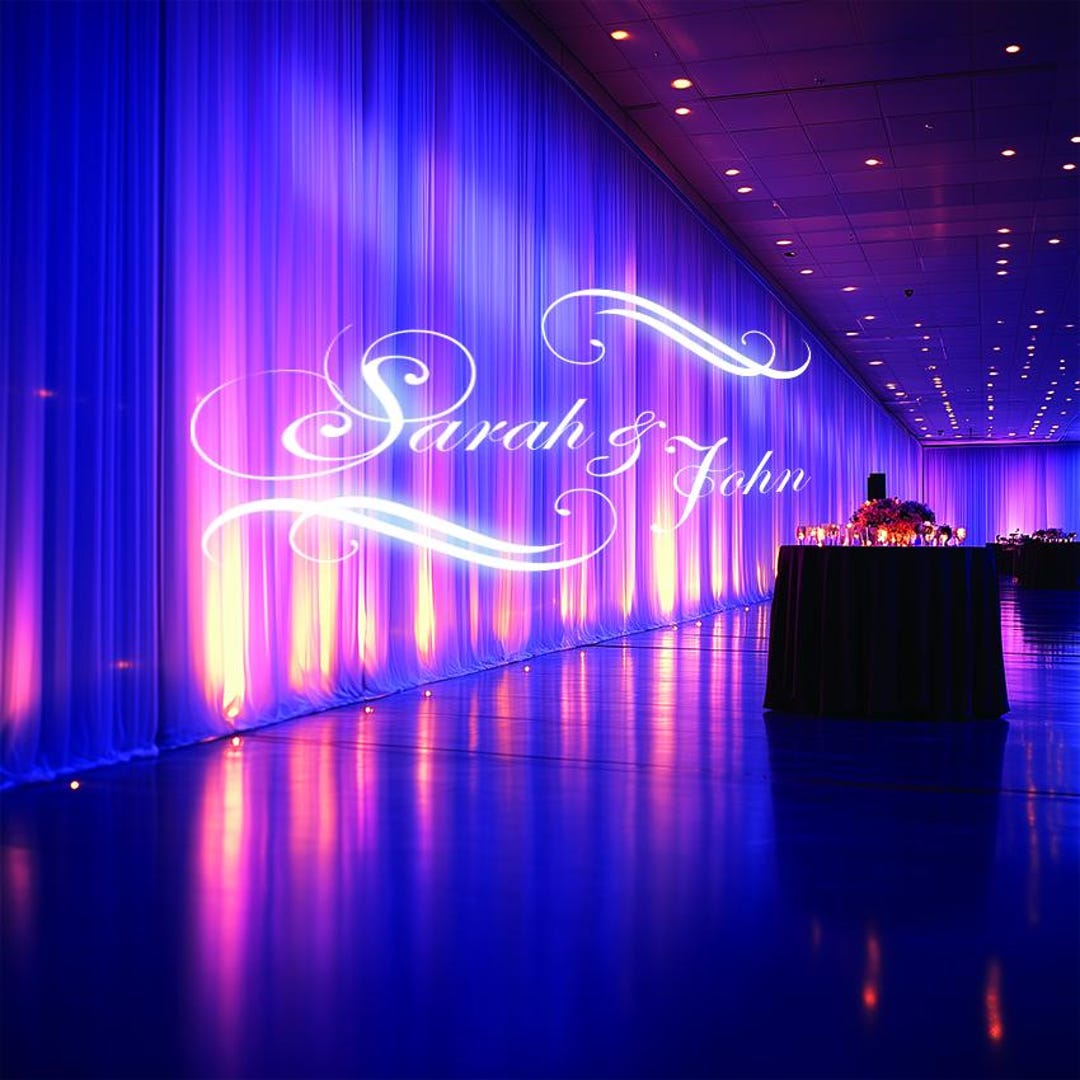 Custom Wedding Monogram Gobo Design: Static Light (digital Files) - Etsy