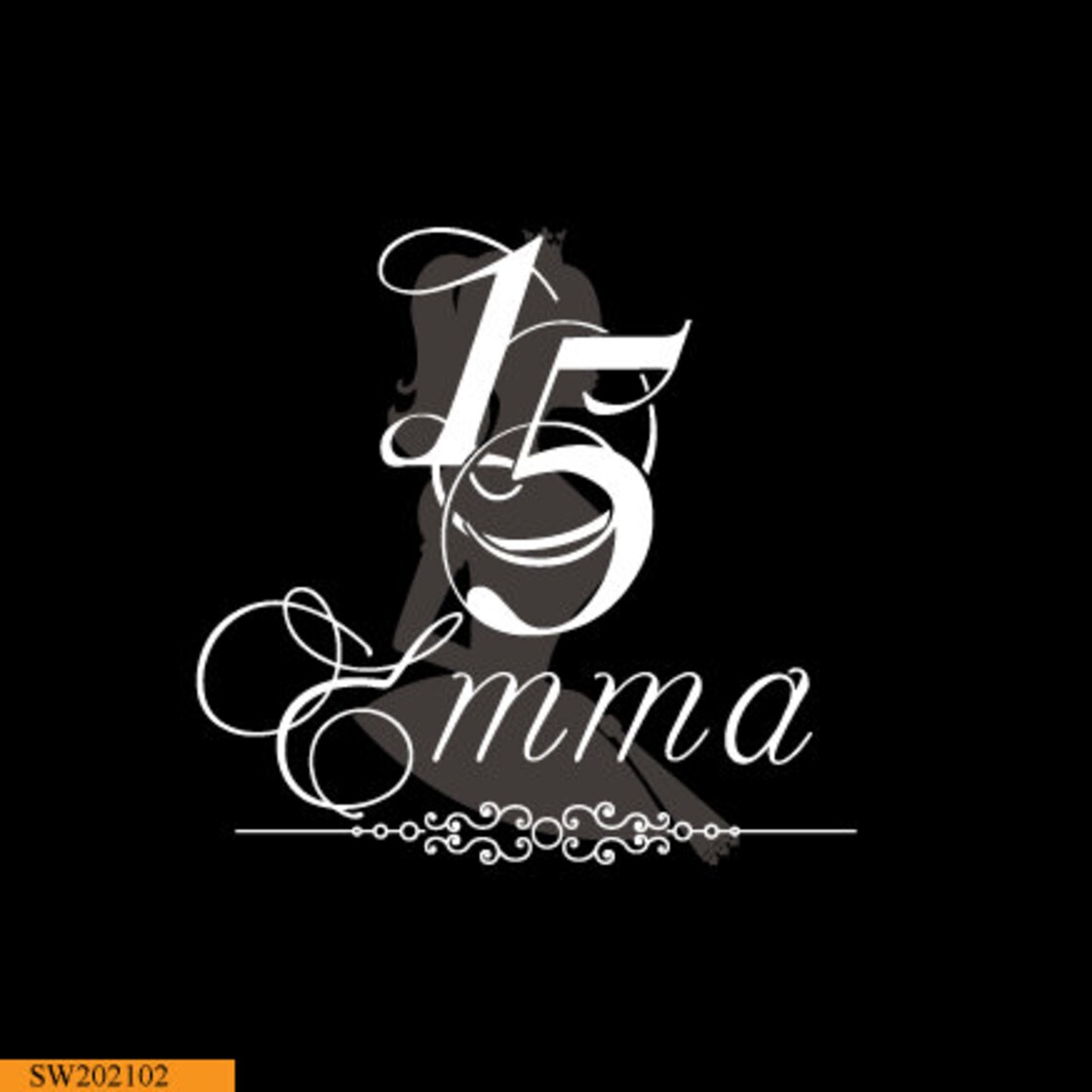 Digital Custom Personalized Gobo Monogram for Sweet Sixteen - Etsy
