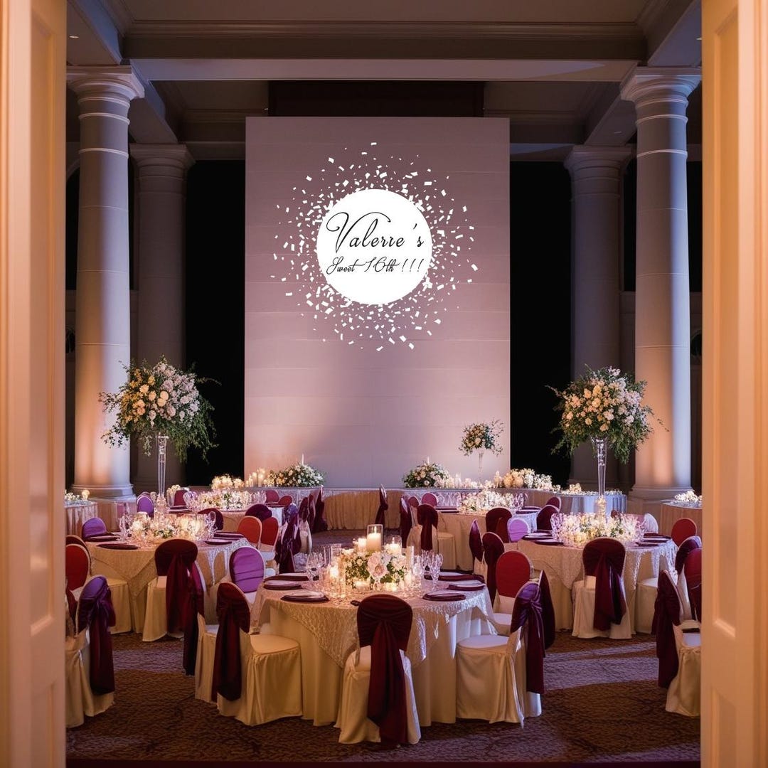 Custom Birthday Gobo Design: Personalized Light Projection (digital ...