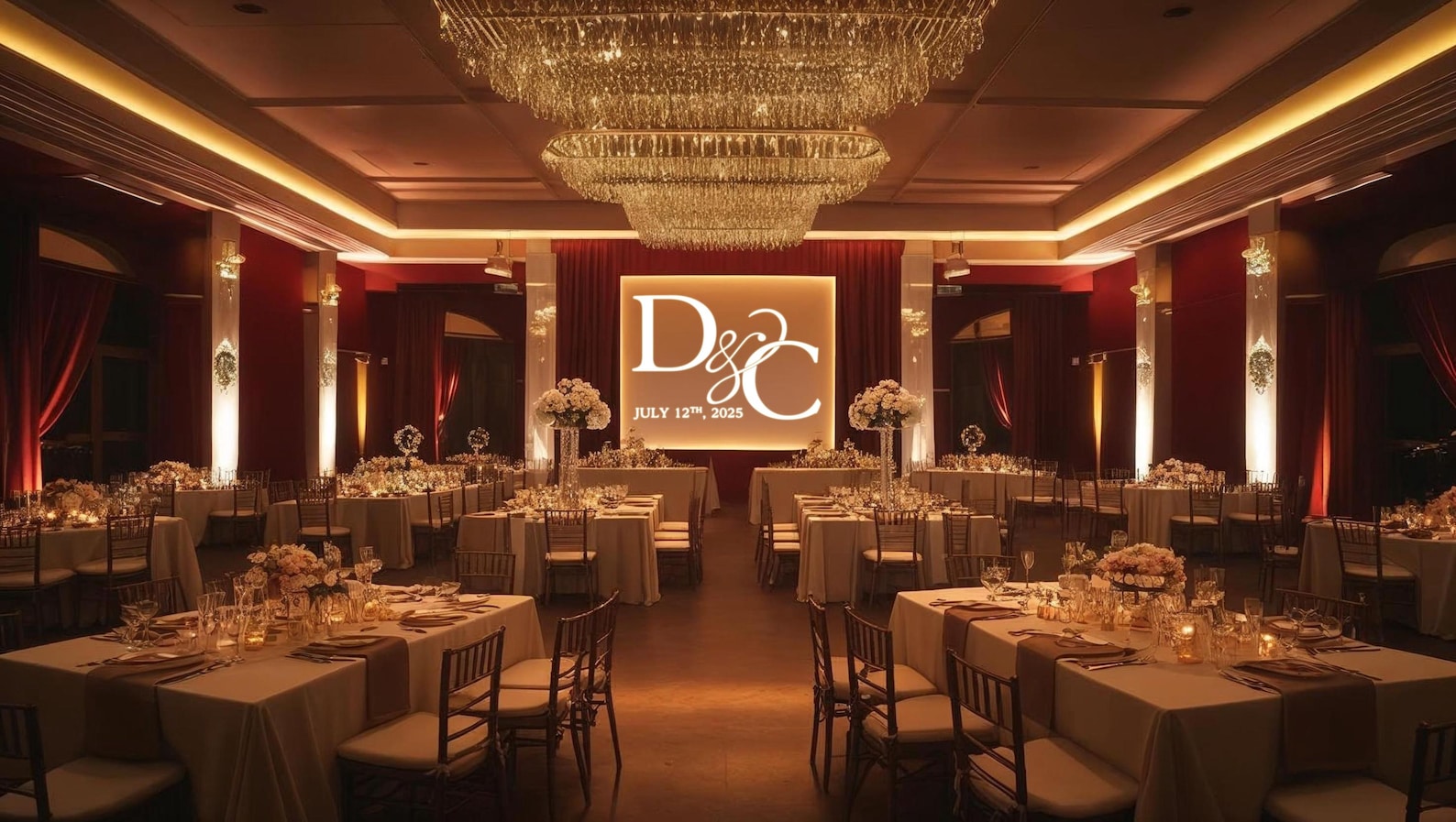 Custom Wedding Monogram Gobo Design: Personalized Light Projection ...